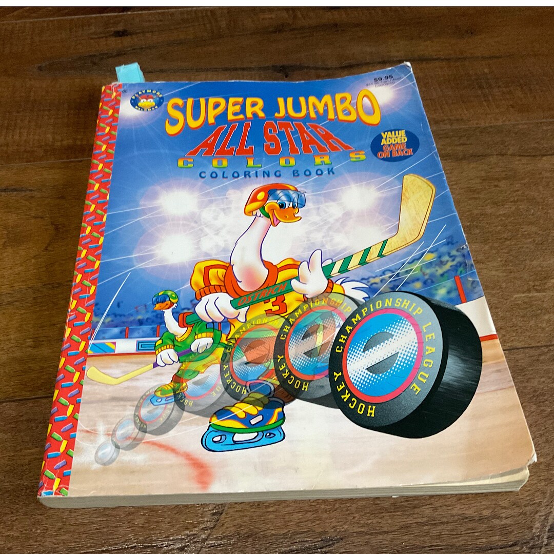 Vintage Playmore Super Jumbo All Star Coloring Book - Etsy