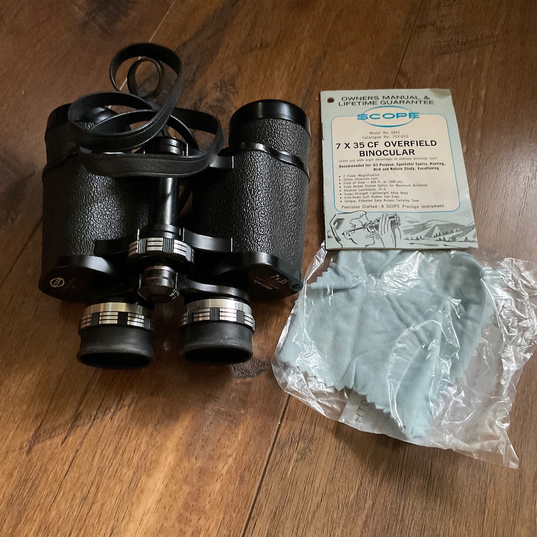 Vintage Scope Fully Coated Optics Amber 7x35 Overfield Binoculars With ...