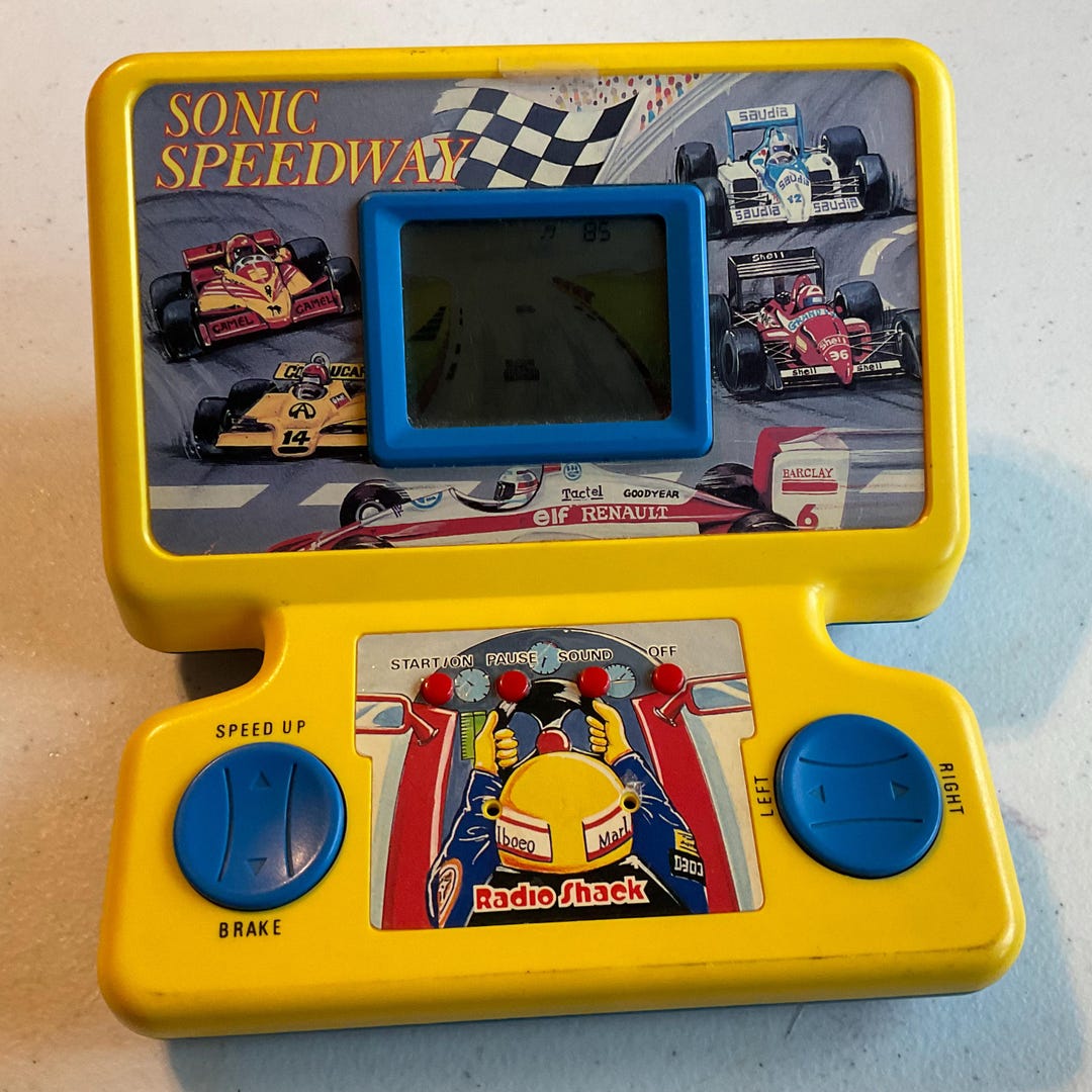 1990’s Radio Shack Sonic Speedway Electronic Handheld Game - Works - Etsy