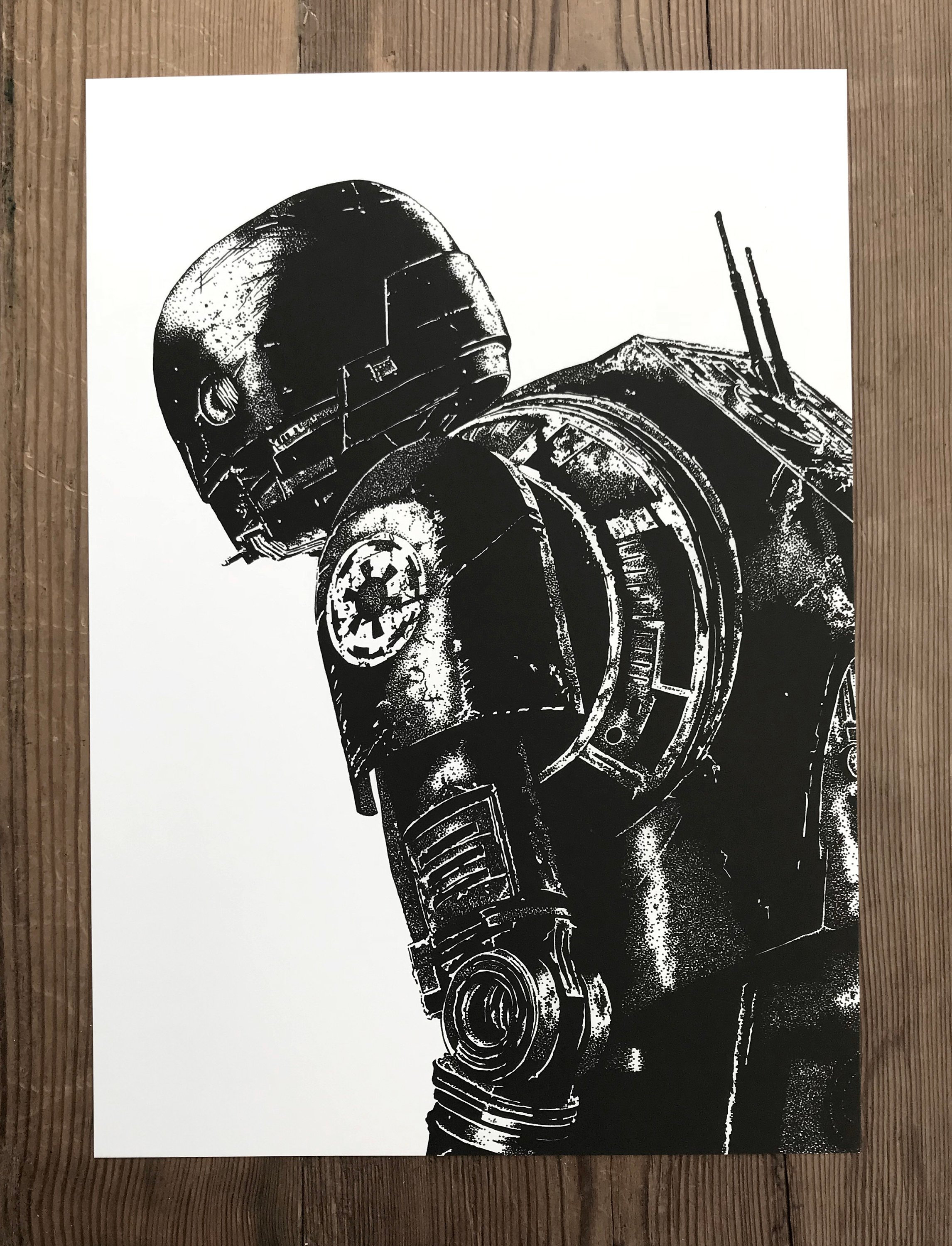 K2SO Rogue One Star Wars A4 art print | Etsy