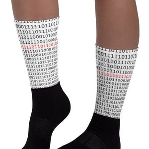 Binary Code Socks, Weird Gifts for Computer Geek, Programmers, Coders, Matrix Fans - Etsy
