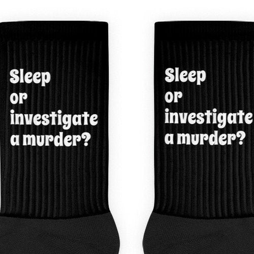True Crime Socks Basically a Detective Sock Gifts for Crime - Etsy
