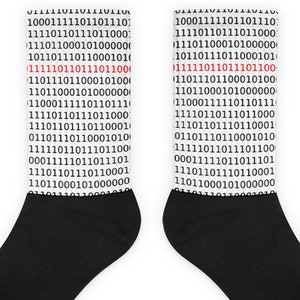 Binary Code Socks, Weird Gifts for Computer Geek, Programmers, Coders, Matrix Fans - Etsy
