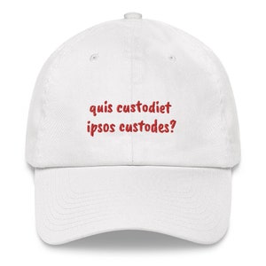 Watchmen Quote Hat, Baseball Cap, Quis Custodiet Ipsos Custodes Latin ...