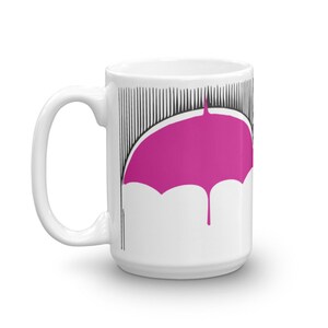 Umbrella Academy Klaus Number Four Mug, Black Rain Pink Umbrella - Etsy