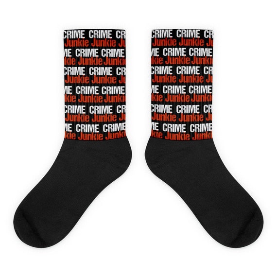 Crime Junkie Socks True Crime Gifts for Crime Buffs Horror - Etsy