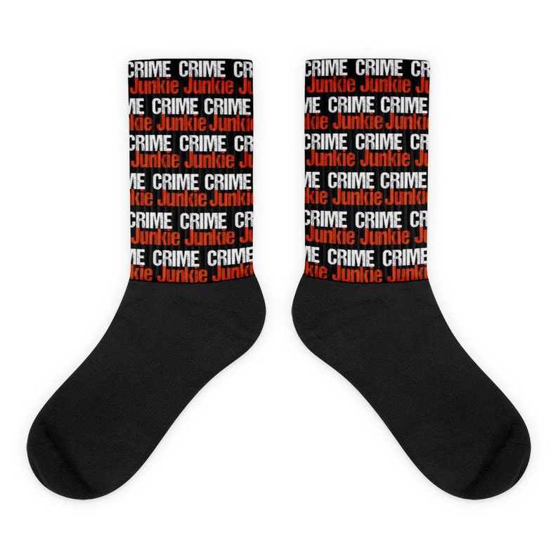 Crime Junkie Socks True Crime Gifts for Crime Buffs Horror - Etsy
