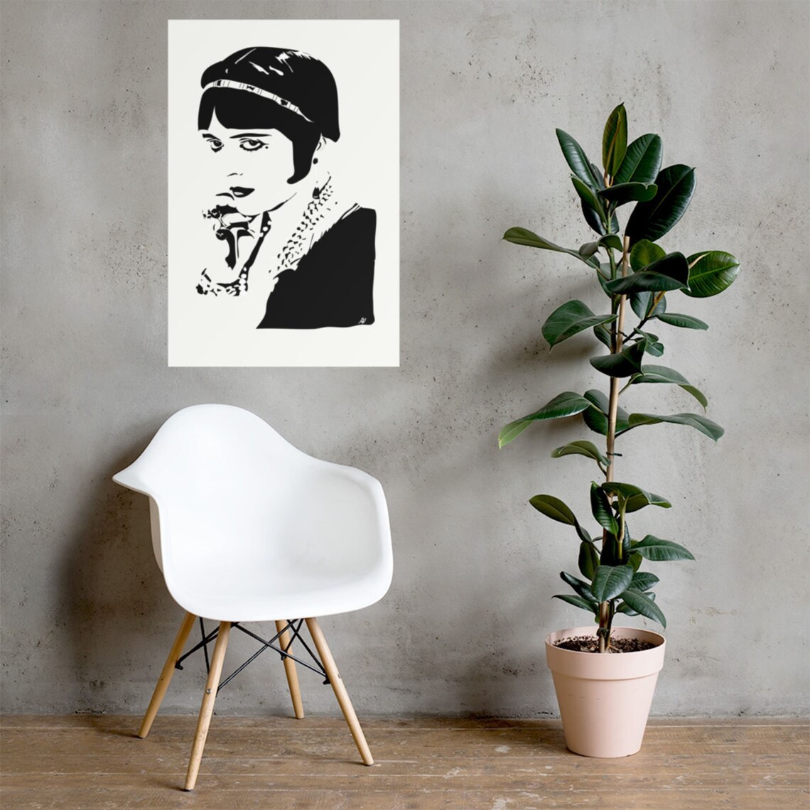 Flapper Art 1920s Canvas Portrait Print Contemporary - Etsy