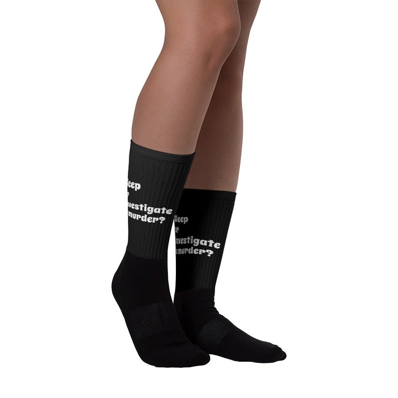 Sleep or Investigate a Murder Socks, True Crime Gifts, Funny Amateur ...