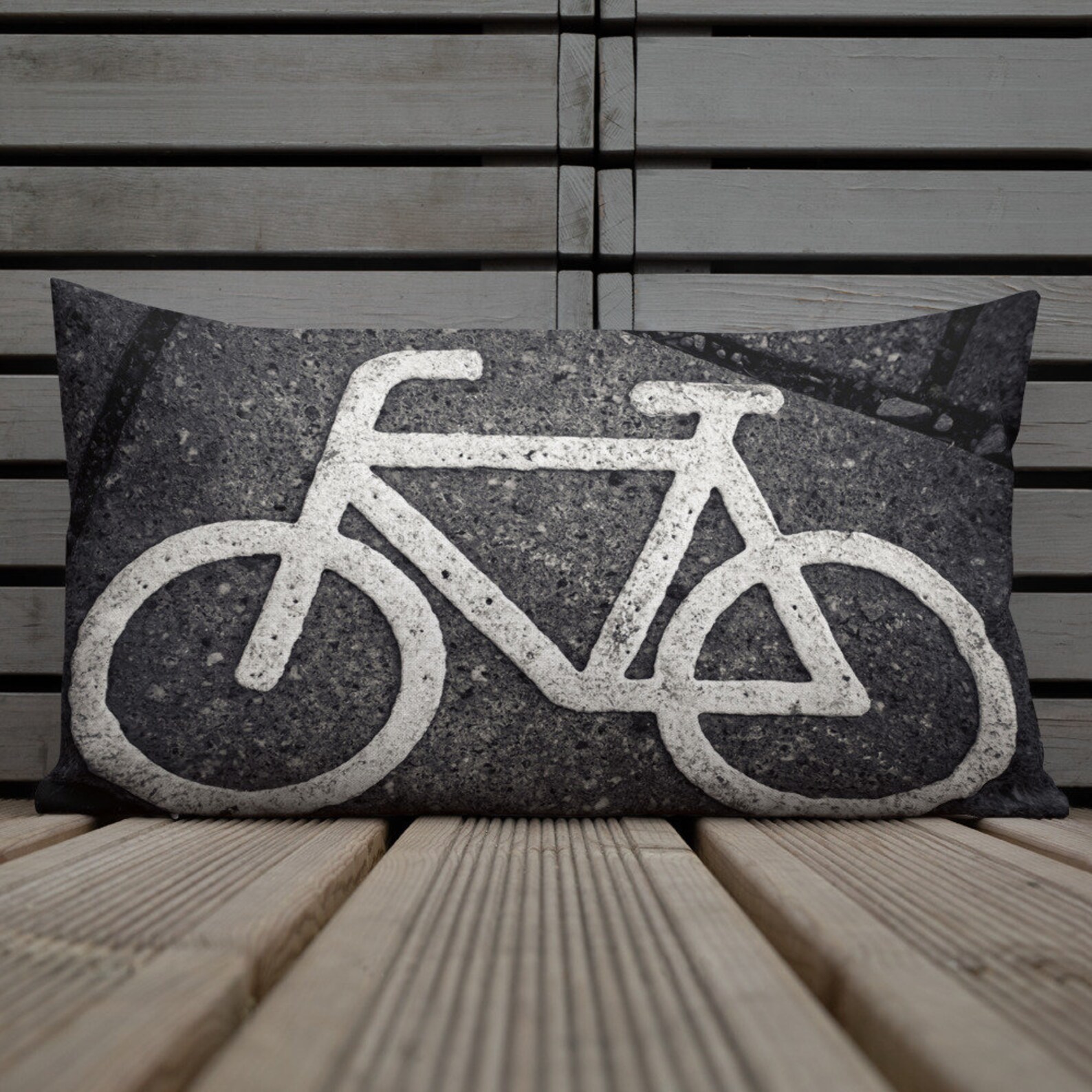 Urban Bicycle Premium Pillow Cool Bike Concrete Color | Etsy