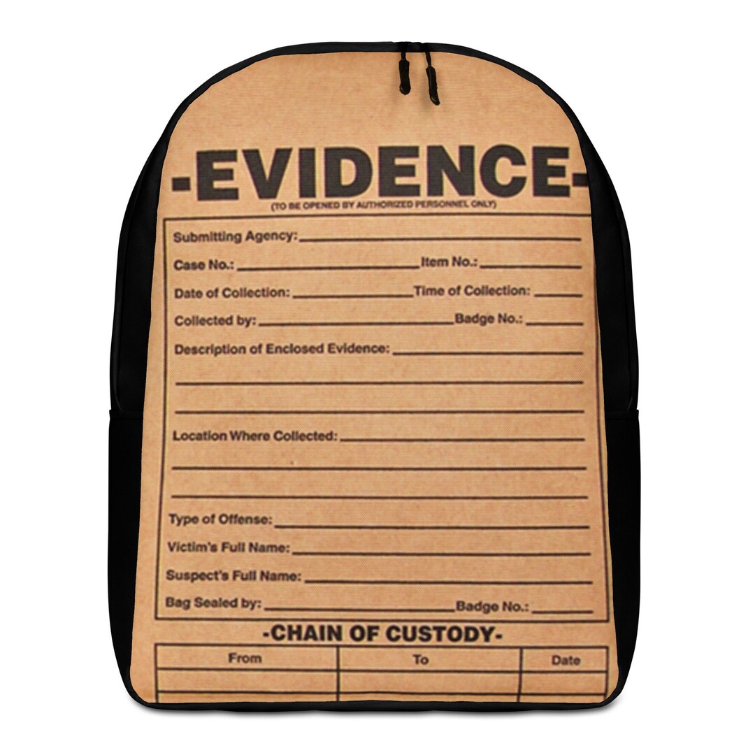 Evidence Bag Backpack Crime Scene CSI Forensics Murderino - Etsy