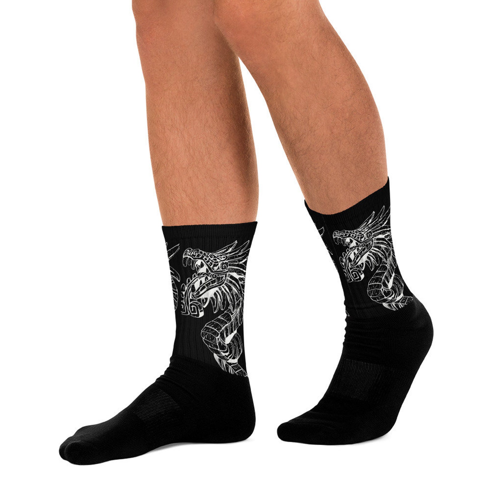 Quetzalcoatl Socks Dragon Art Footwear Comfy Cozy Sock Gift | Etsy