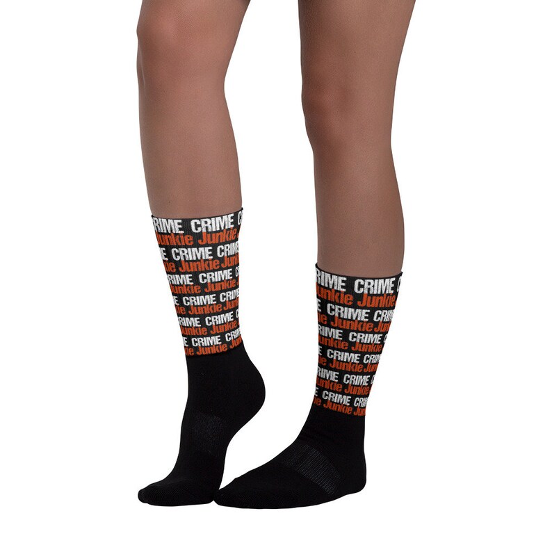 Crime Junkie Socks True Crime Gifts for Crime Buffs Horror - Etsy