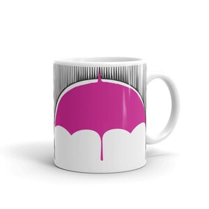 Umbrella Academy Klaus Number Four Mug, Black Rain Pink Umbrella - Etsy