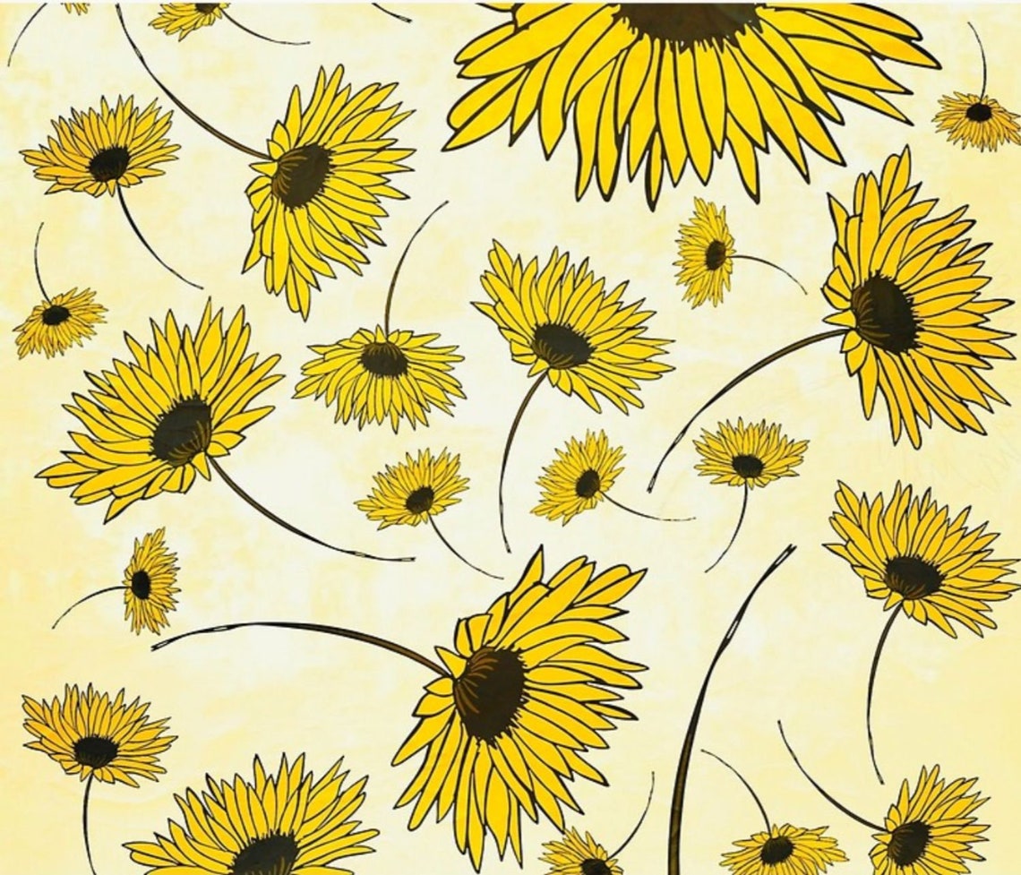 Yellow Daisy Print Throw Blanket Soft Fleece Machine | Etsy