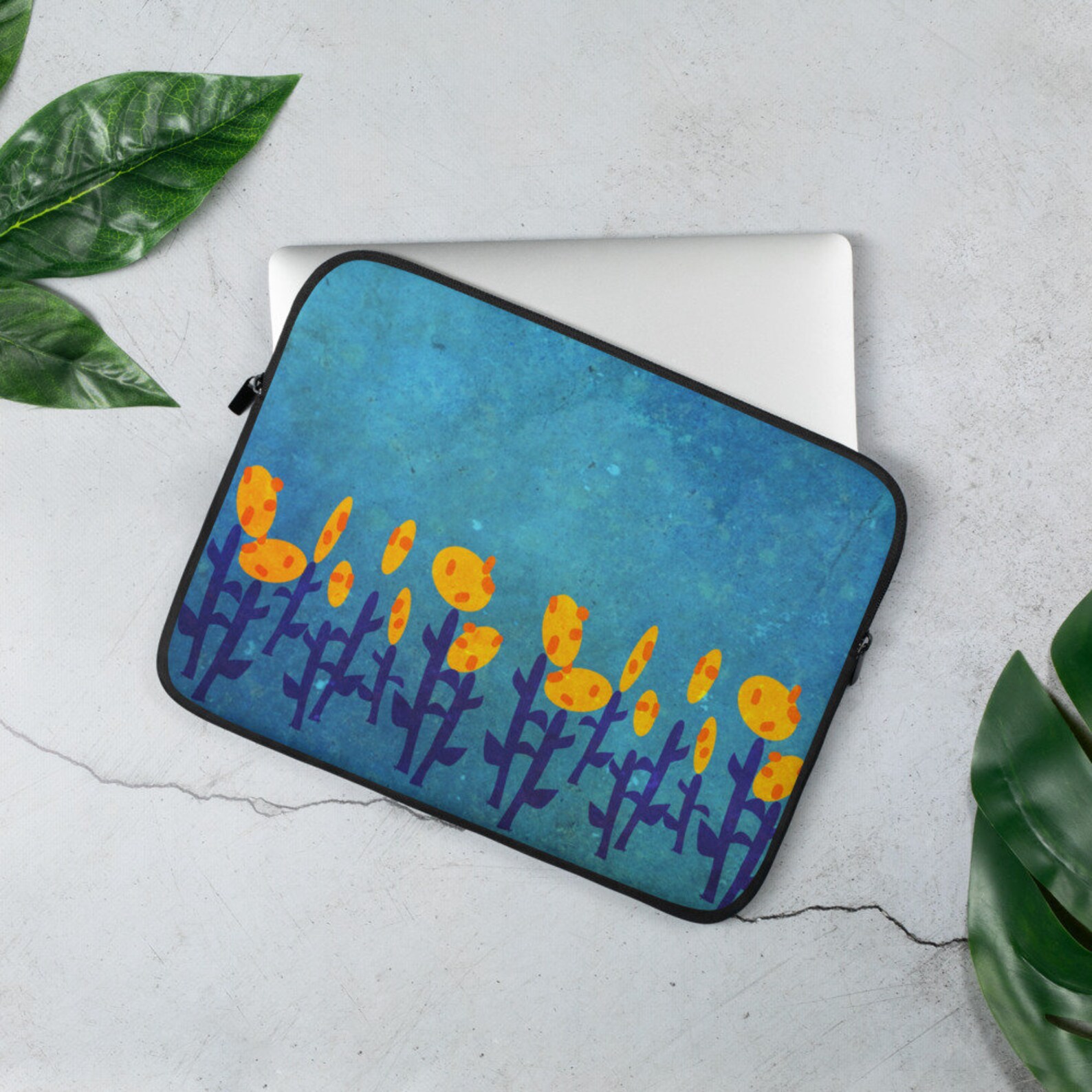 Folk Art Flowers Aesthetic Laptop Sleeve Macbook Cute Padded - Etsy