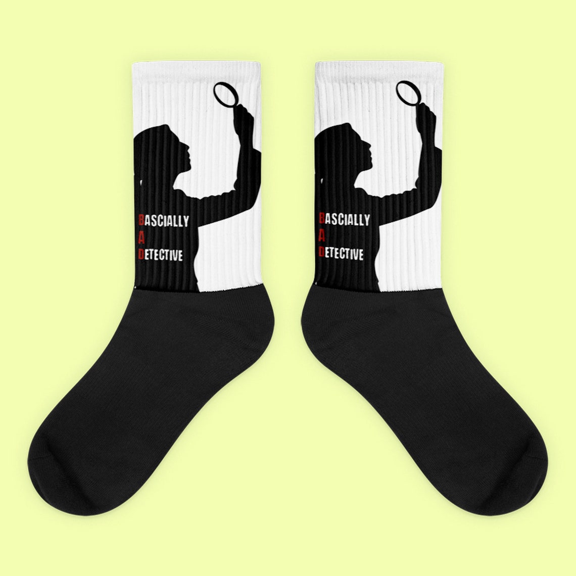 True Crime Socks Basically a Detective Sock Gifts for Crime - Etsy