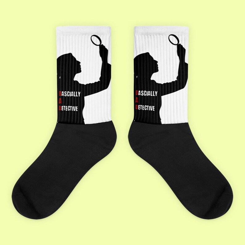 True Crime Socks Basically a Detective Sock Gifts for Crime - Etsy