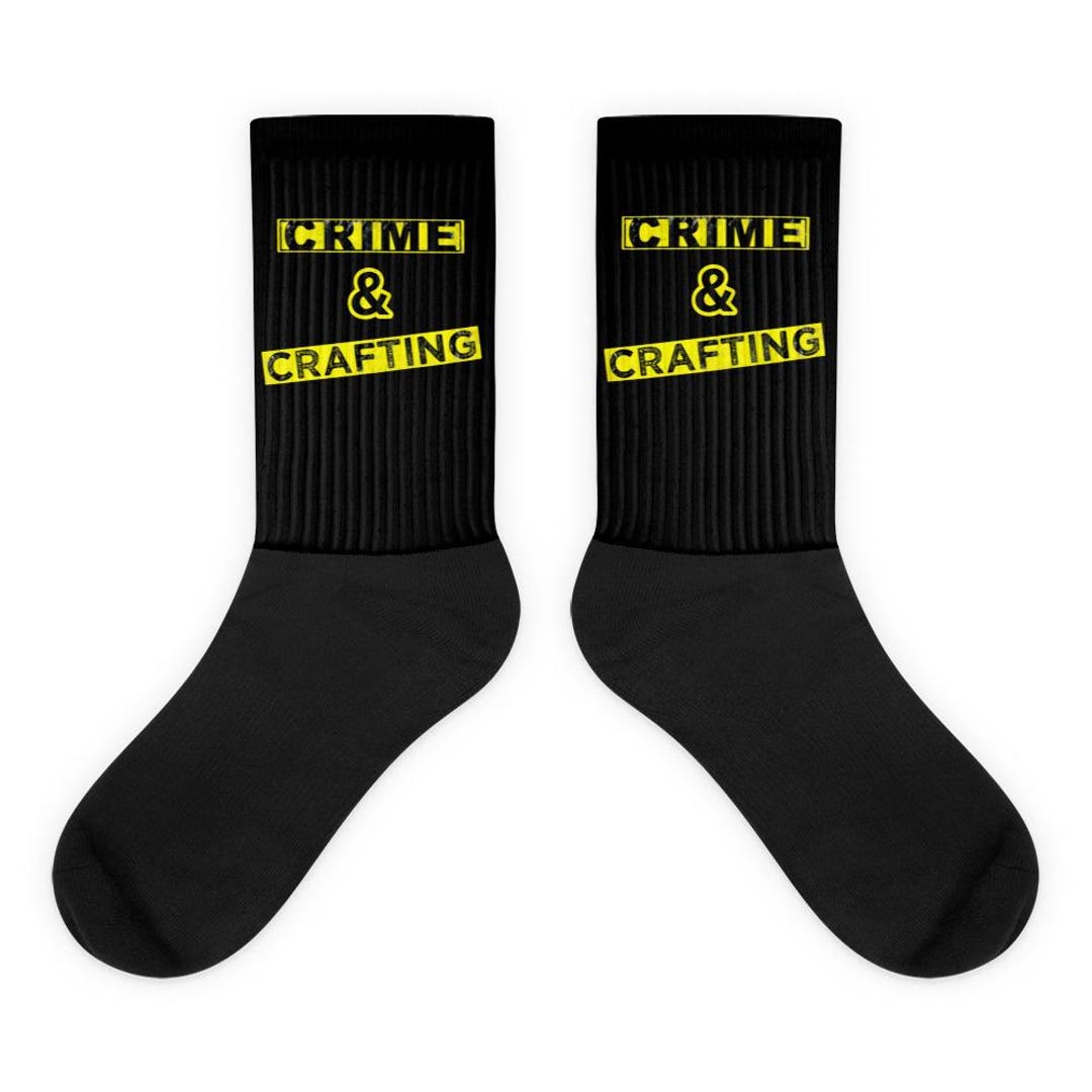 Crime and Crafting Socks, Funny Hobby Gift - Etsy