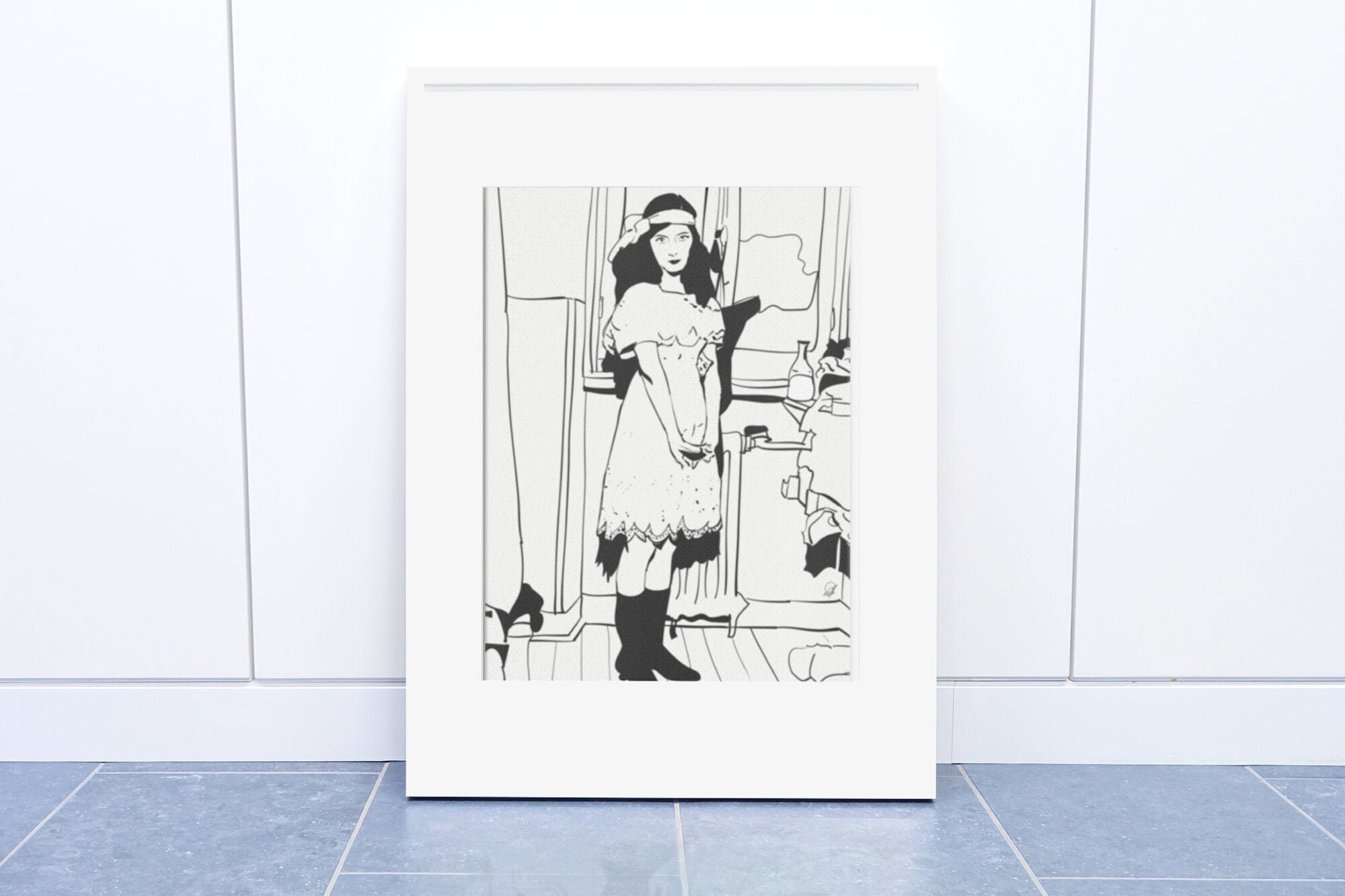 French Gothic Art Poster Framed Musadora Vintage Actress | Etsy