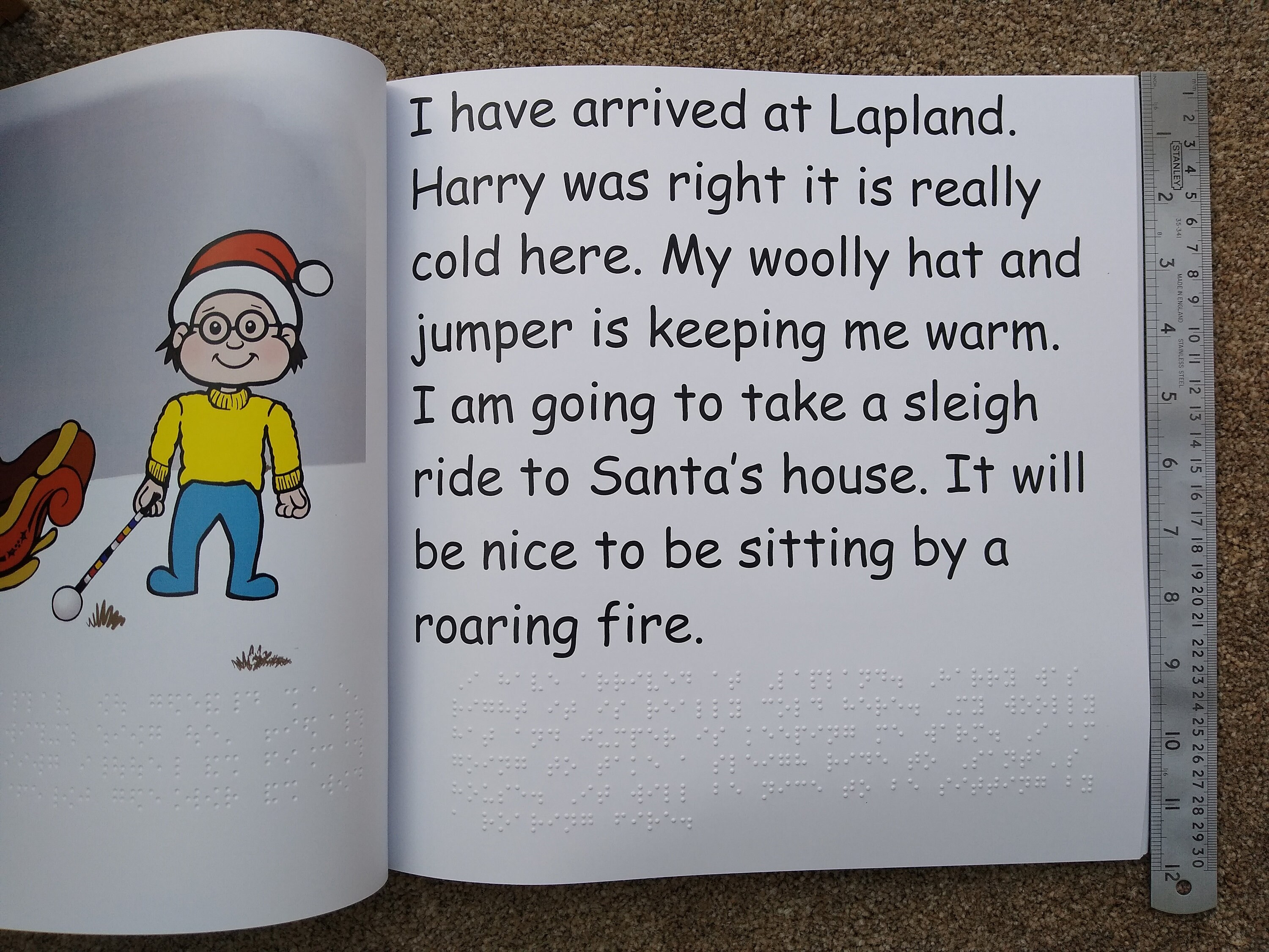 Braille Childrens Christmas Story Book - Etsy