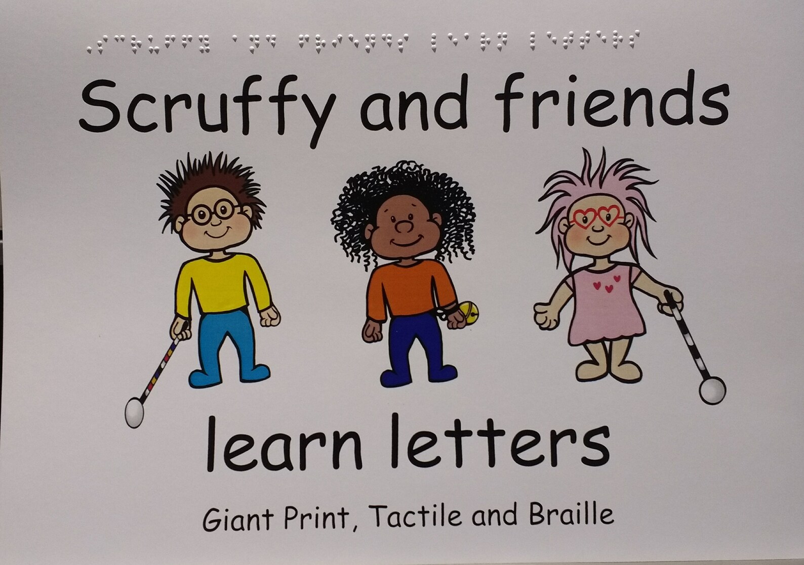 Tactile Braille & Giant Print Letters Book A-Z - Etsy