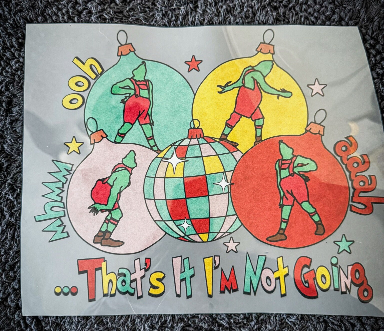 Christmas Mean One Inspired Htv/heat Transfer Vinyl Decals for Shirts ...