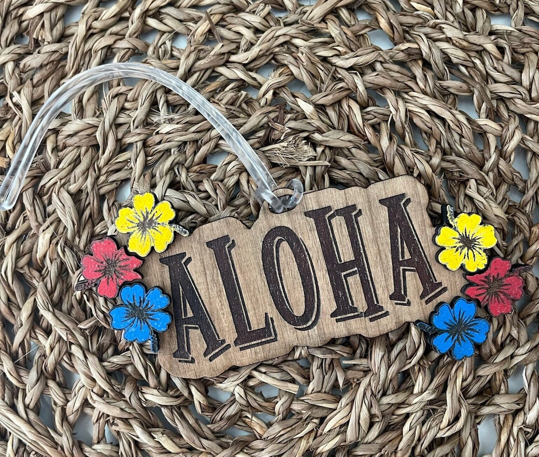 Engraved Hawaiian Aloha Inspired Luggage or Bag Tag | Hawaii Lover Gift ...