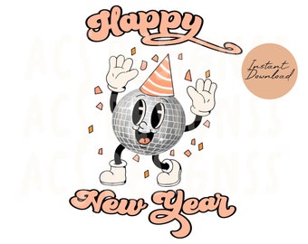 Disco New Years Png - Etsy