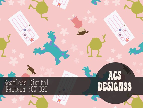 Monsters Digital Paper Seamless Repeating Surface Pattern - Etsy
