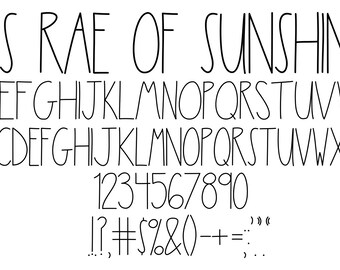 Rae dunn font | Etsy