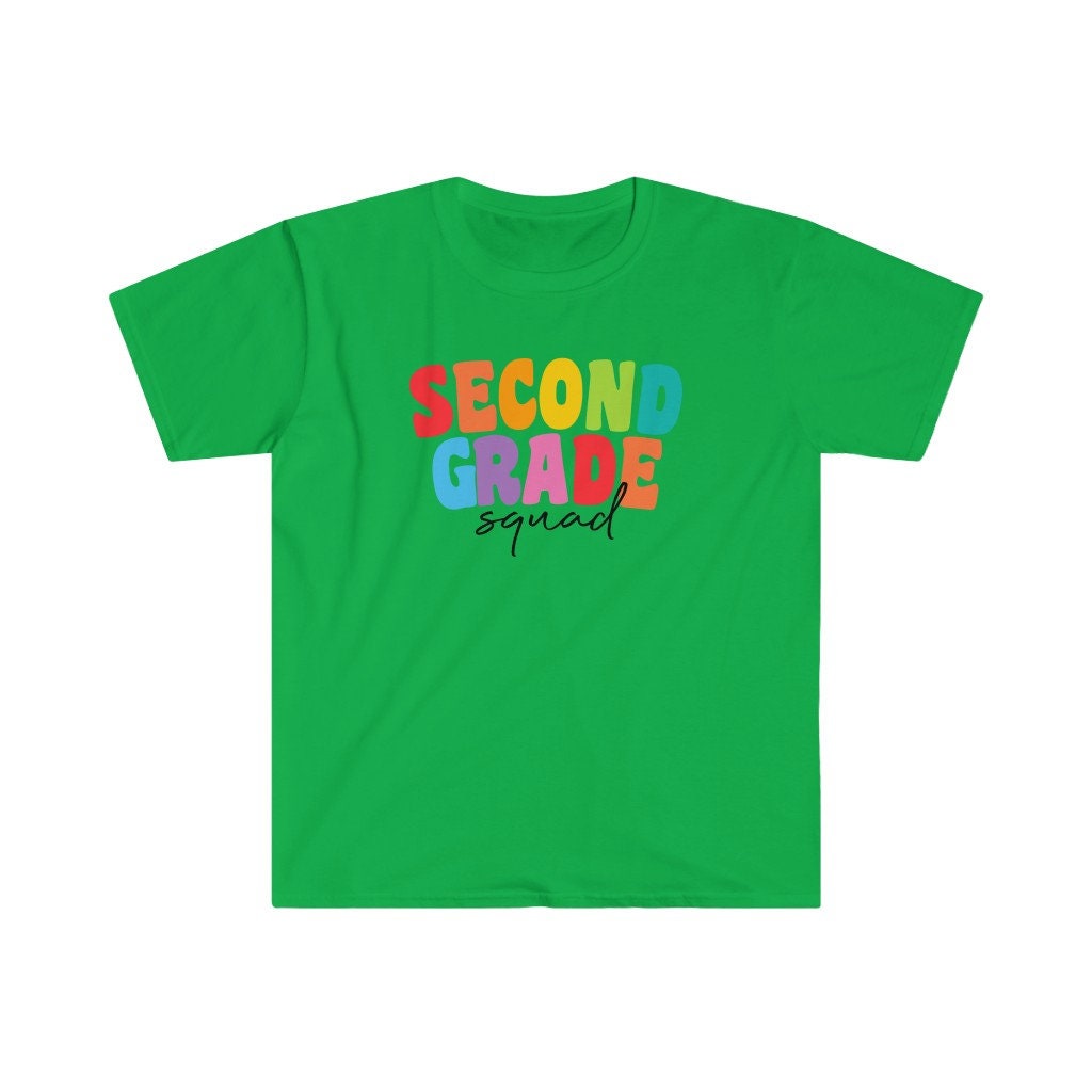 Rainbow Second Grade Squad Teacher Shirt Teacher Tee Teacher - Etsy
