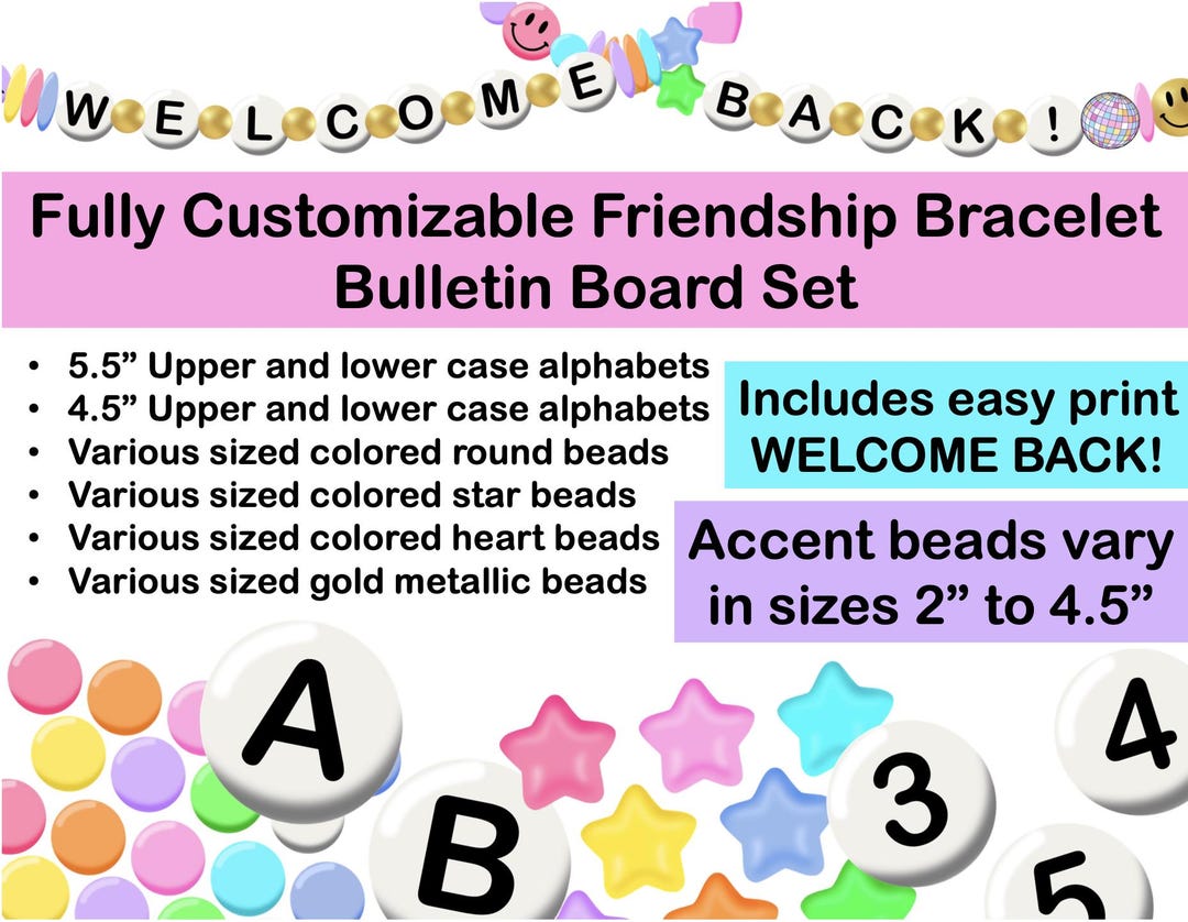 Frienship Bracelet Bulletin Board Set - Etsy