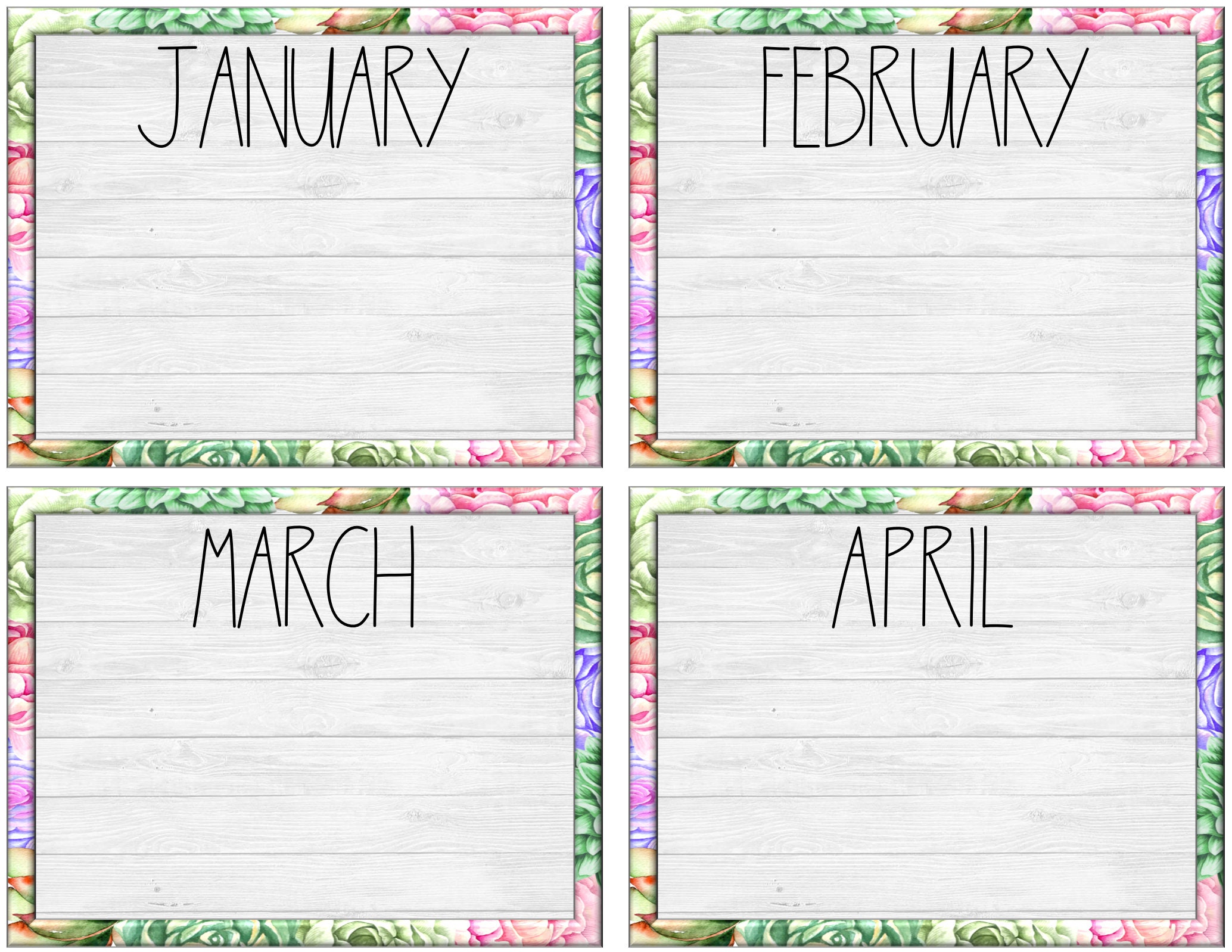Succulent Birthday Board (digital Download), Classroom Birthday Board ...