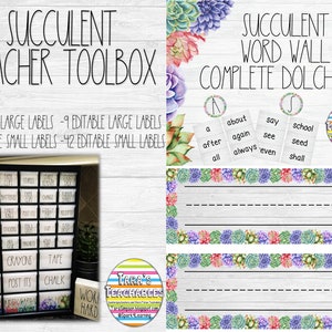 Succulent Classroom Bundle (digital), Classroom Theme, Back to School ...