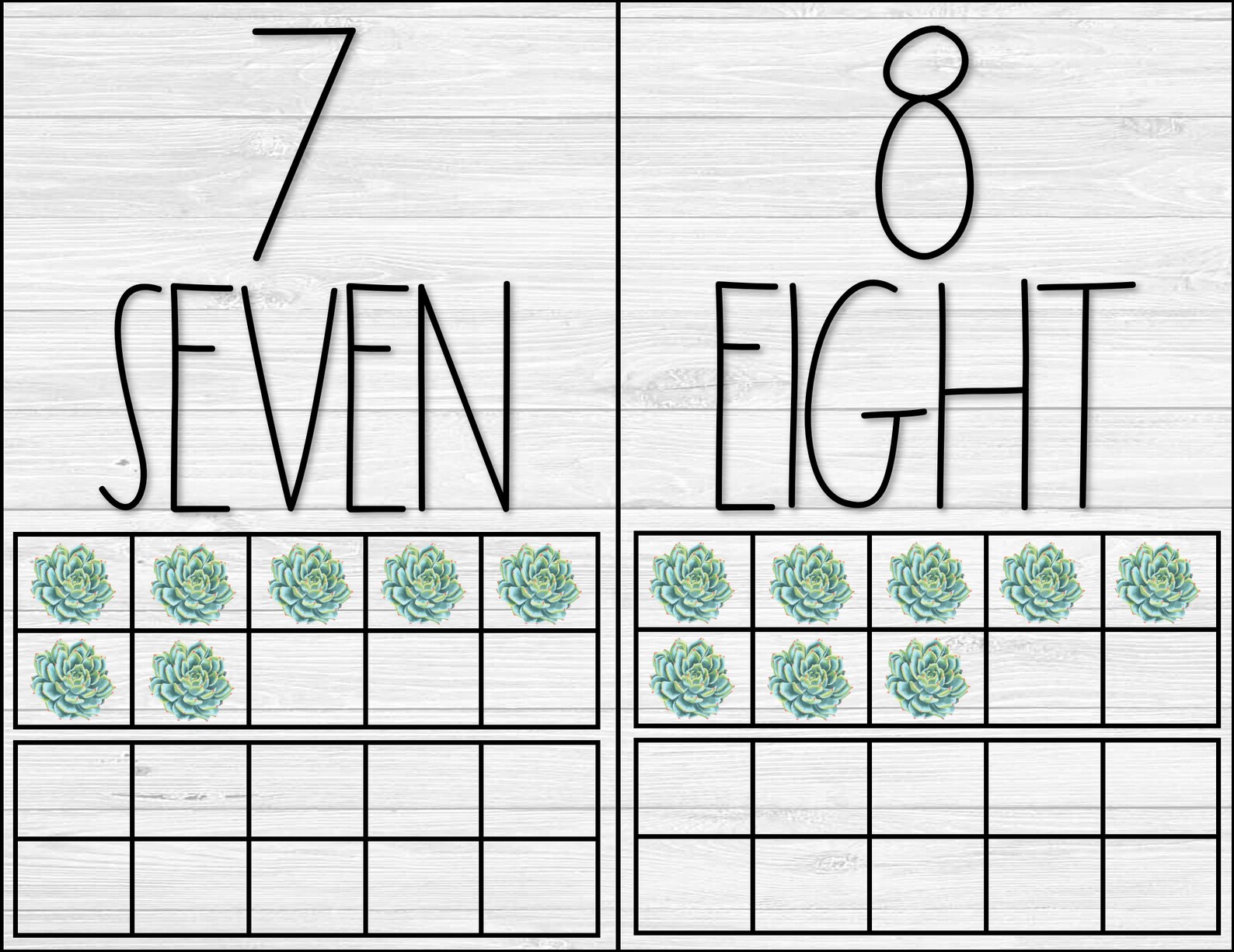 Succulent Number Posters 0-20 (digital Download), Classroom Posters ...