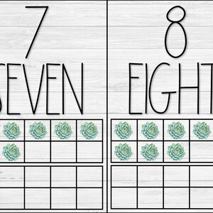 Succulent Number Posters 0-20 digital Download, Classroom Posters ...
