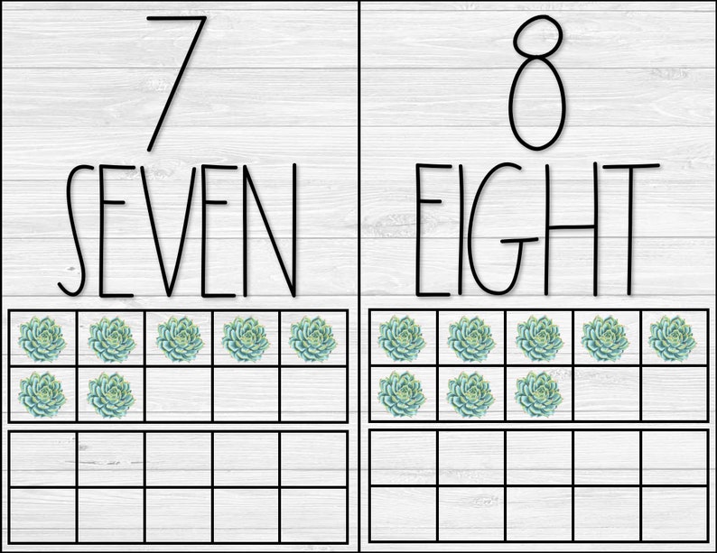 Succulent Number Posters 0-20 (digital Download), Classroom Posters ...