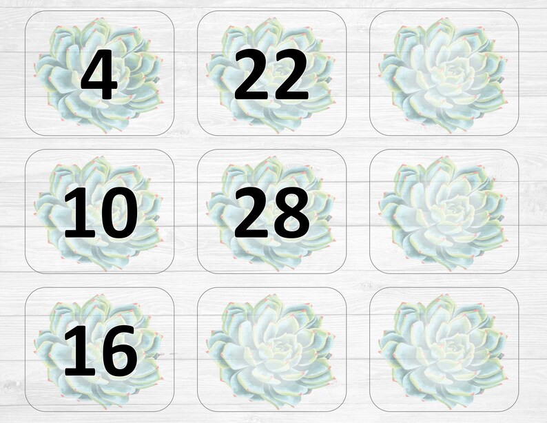 Succulent Calendar Set (digital Download), Calendar, School Calendar ...