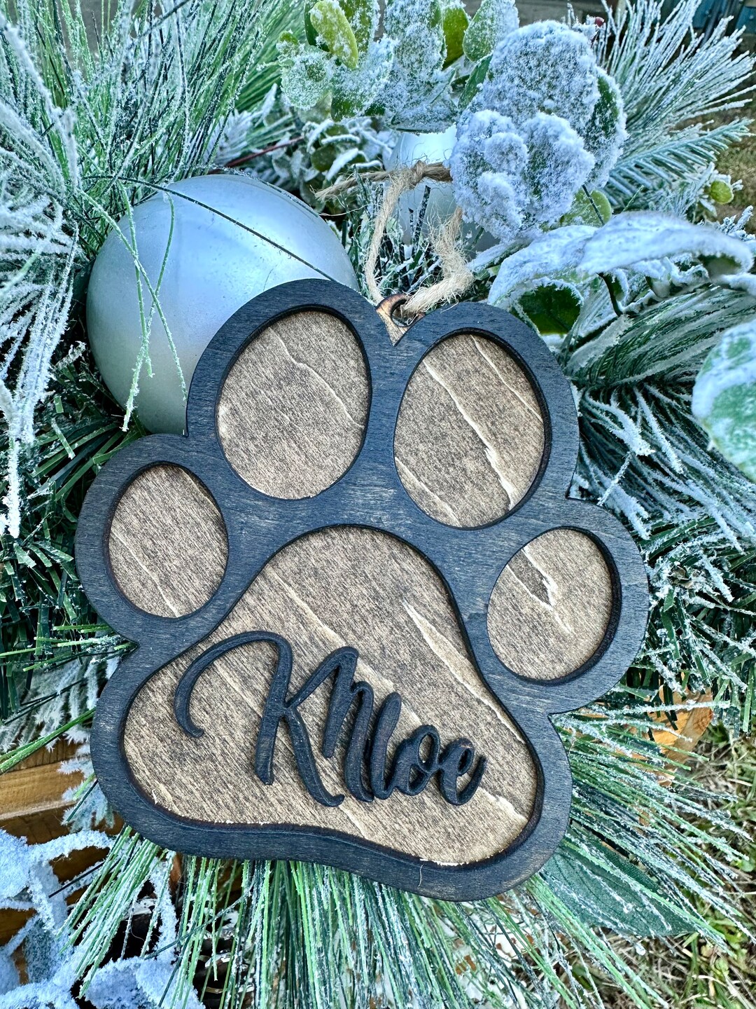 Personalized Dog Name Ornament, Dog Christmas Ornament, Custom Pet ...