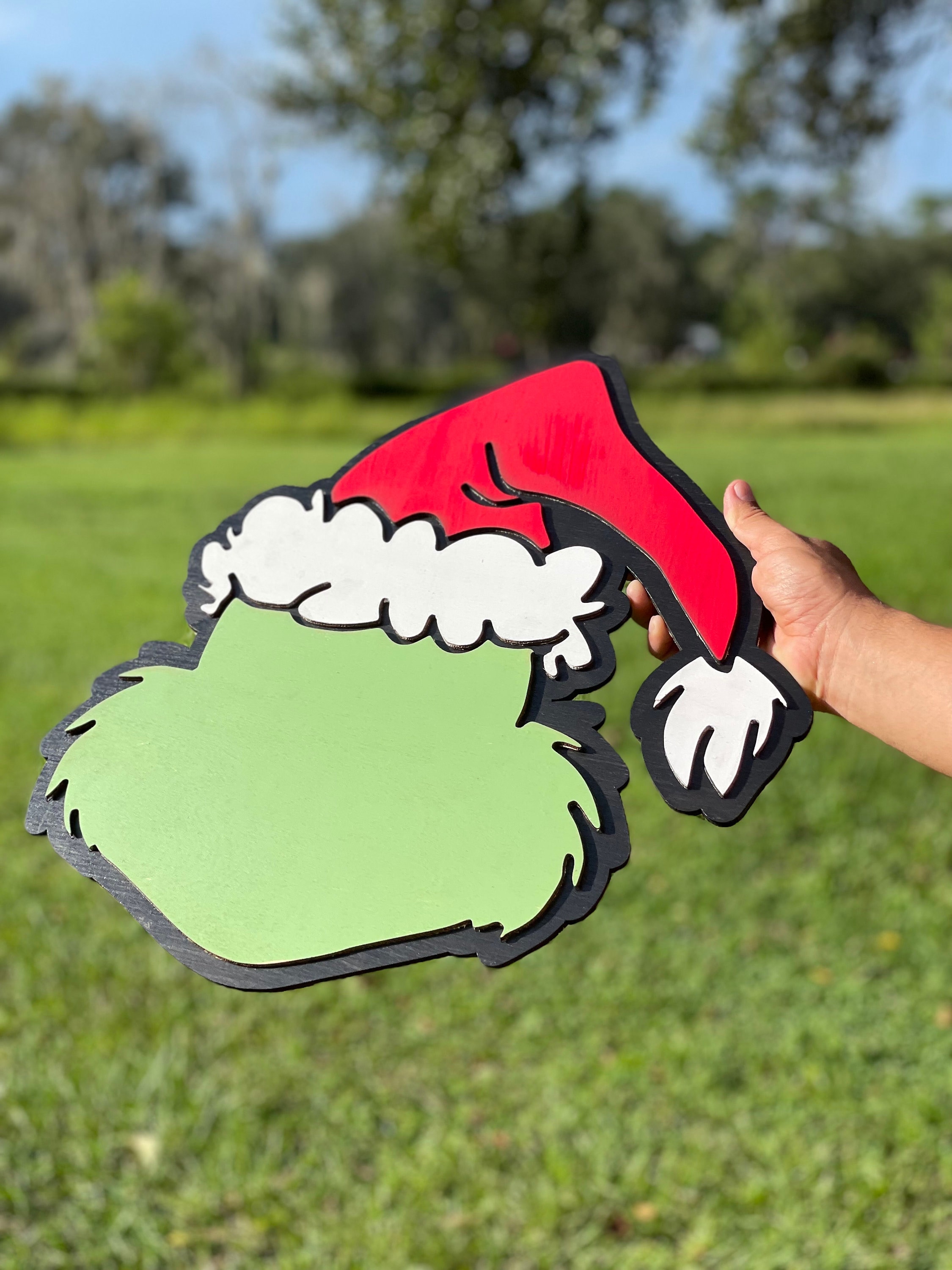 Grinch Door Hanger Grinch Wall Hanger 3D Grinch Christmas - Etsy
