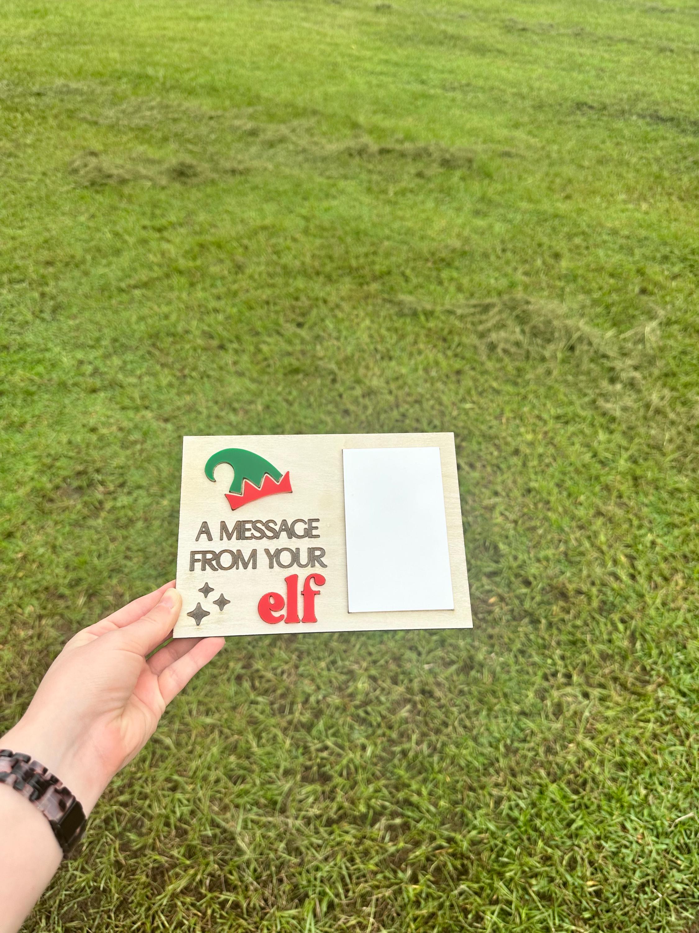 Elf Message Board, Christmas Decor, Elf, Message Your Elf Dry Erase ...