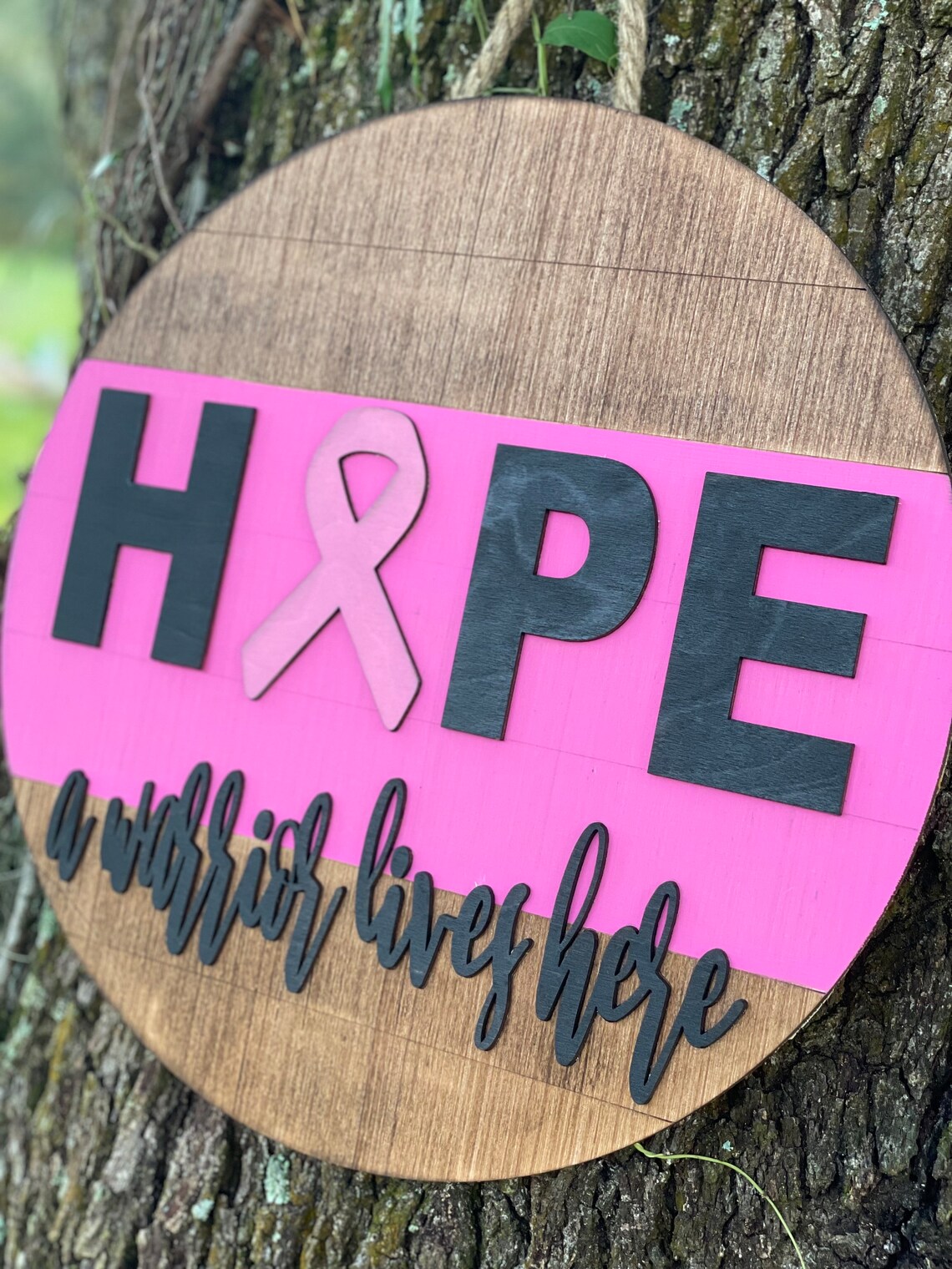 Breast Cancer Door Sign, Breast Cancer Wreath, Door Sign, Breast Cancer ...
