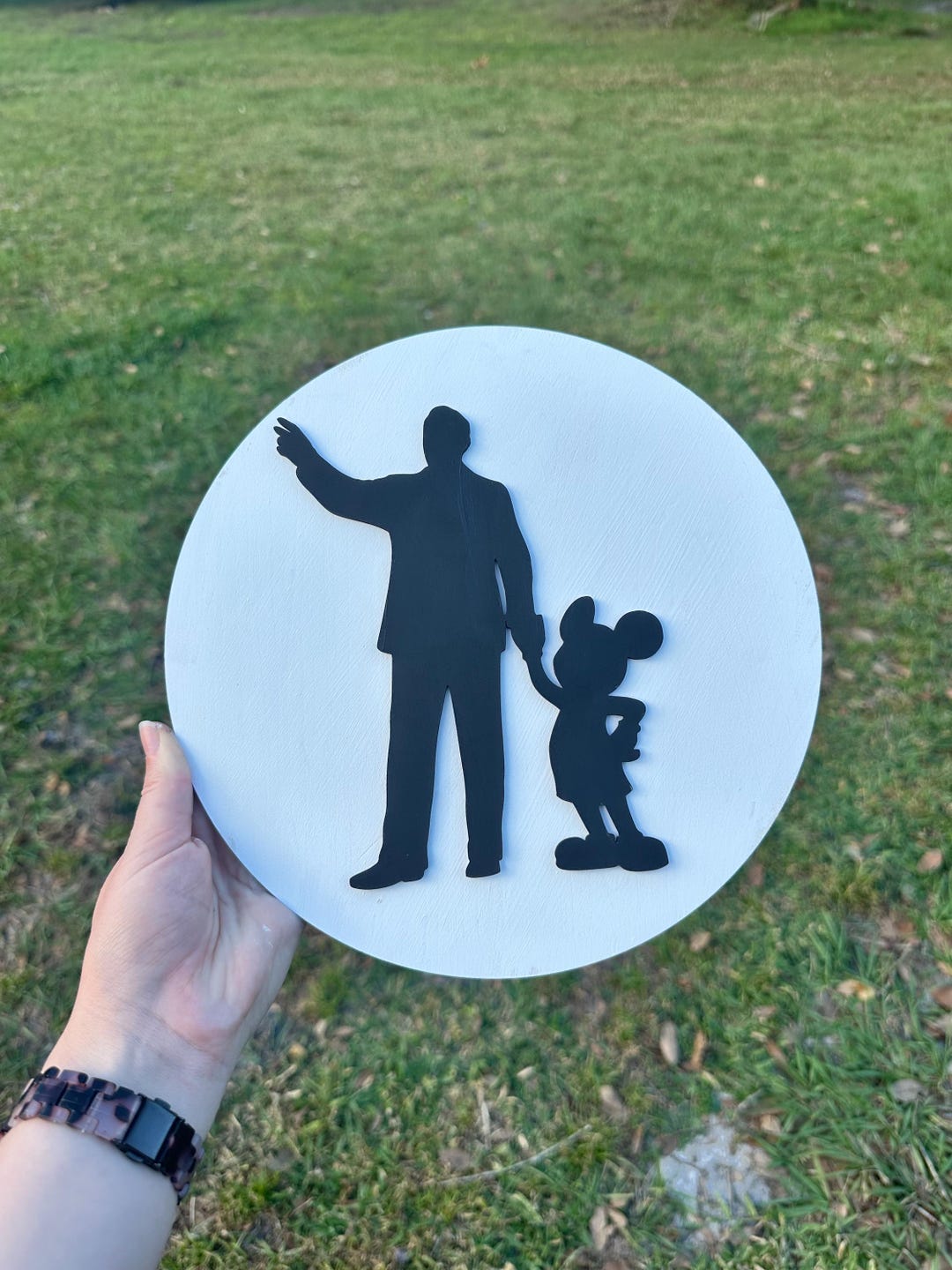 Walt Disney Sign, Walt and Mickey Mouse, Disney 3D Wooden Sign, Walt ...