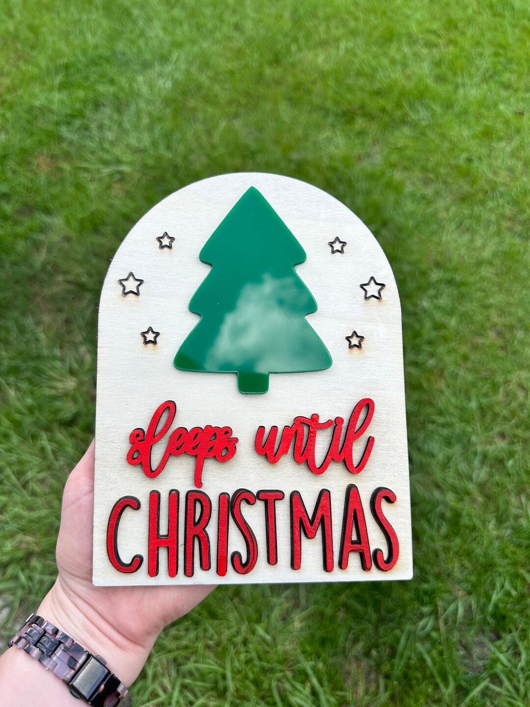 Christmas Countdown Sign, Dry Erase Christmas Countdown, Sleeps Until ...