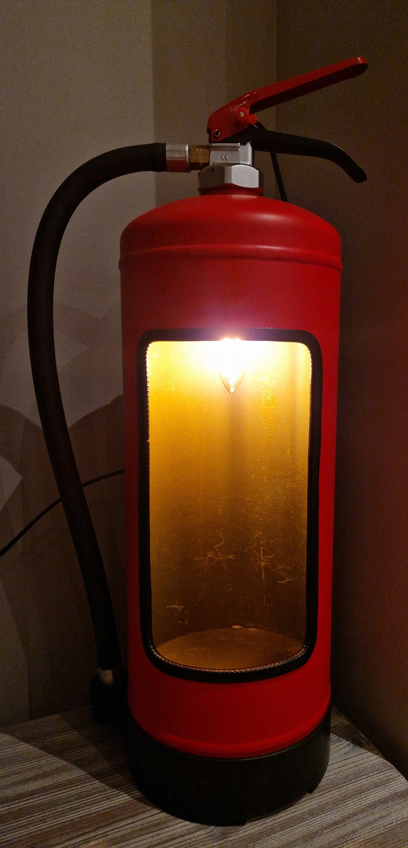 Red Fire Extinguisher Lamp - Etsy