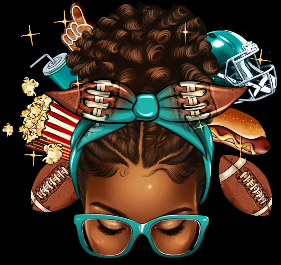 Messy Bun Football Dtf Print - Etsy