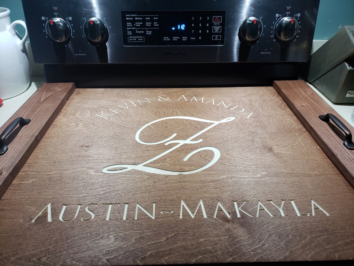 Engraved Stove Top Cover - Etsy