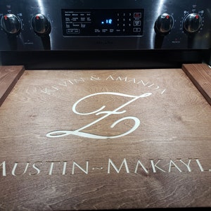 Engraved Stove Top Cover - Etsy