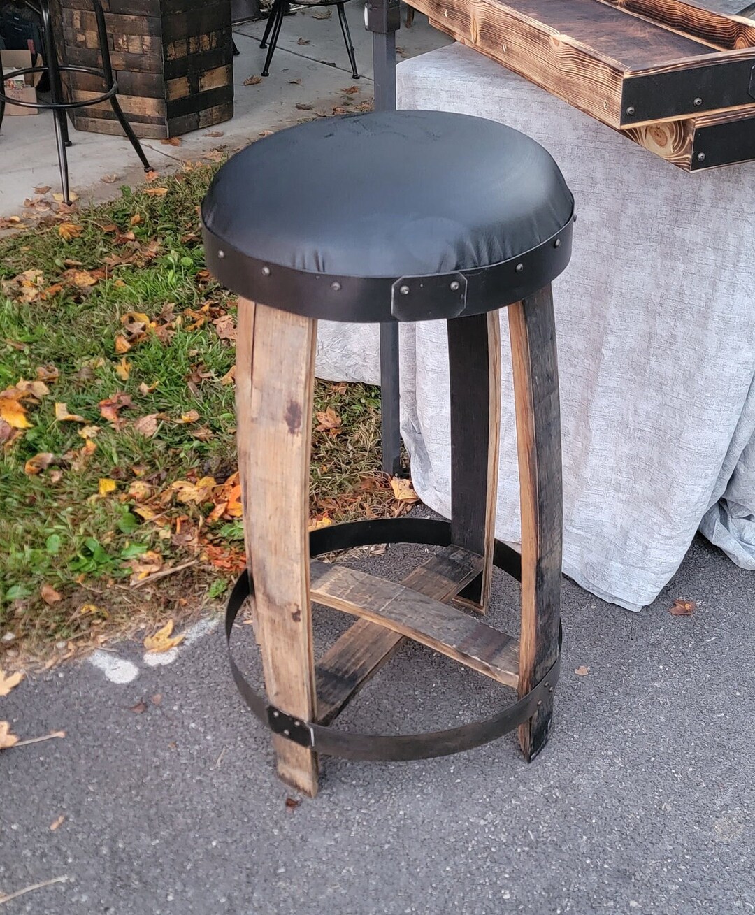 Bourbon Barrel Stool - Etsy